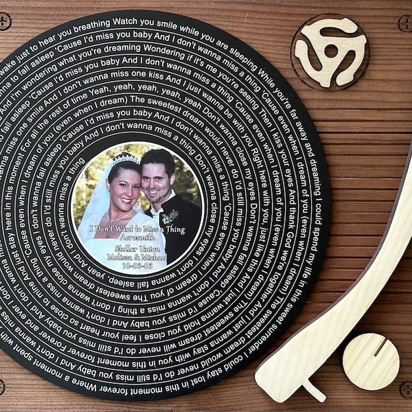 Solid Wood Custom Song Lyrics Vinyl Record Art Wall Hanging ...