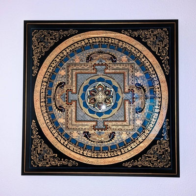 Beautiful Om Asta Mandala Thangka Handmade in Nepal - Etsy