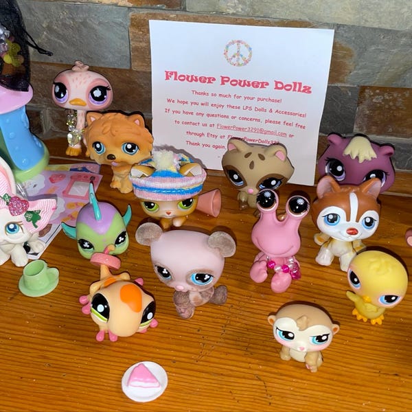 Littlest Pet Shop Rare Vintage LPS Horses Alpaca Llama Glitter Deer ...