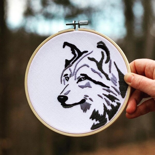 Wolf Hand Embroidery Pattern - PDF - Instant Download - Etsy