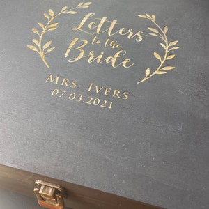 Letters to the Bride, Bridal Box Gift, Engagement Gift Box, Advice to ...