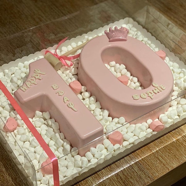 Large Rectangle Clear Cake Box for Alphabet Number Cakes and Sheet ...