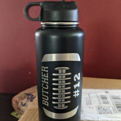 Football Water Bottle W/straw Lid, Sports Water Bottle, Seniors Gift ...