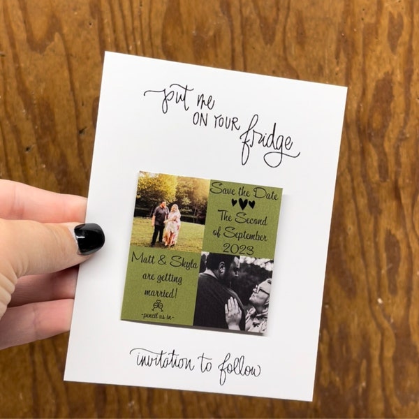 A2 Save the Date Magnet Backing Cards - Put Me on Your Fridge Card ...