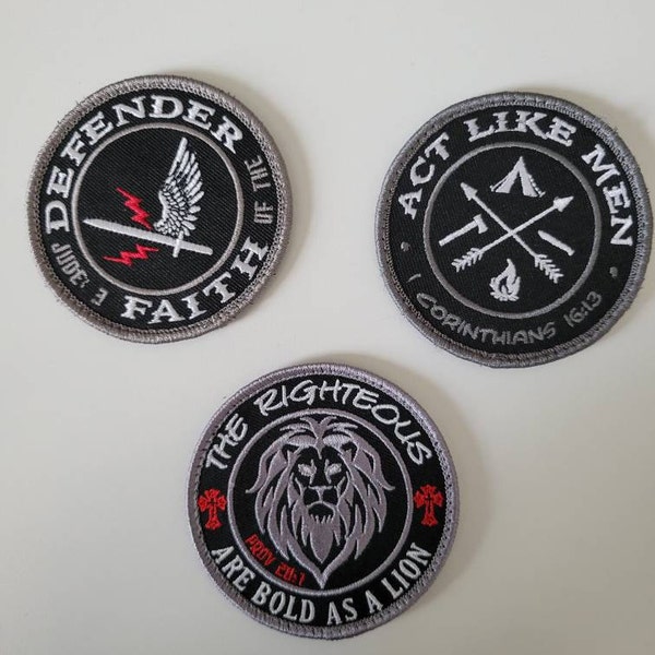 Iron Sharpens Iron - Tactical Scripture Christian Overland Patch 3 ...