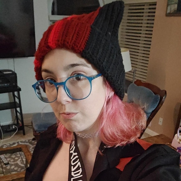 Ned Inspired Twenty One Pilots Hat - Handmade Crochet - Cat Ears ...