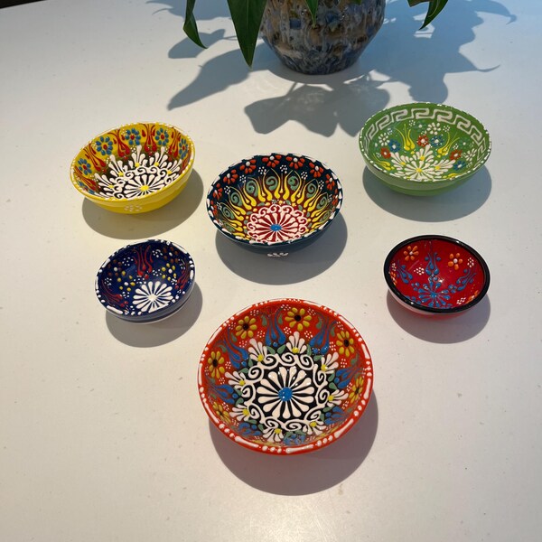 4.7" Small Pottery Bowl, Handmade Ceramic Bowl for Breakfast Serving ...