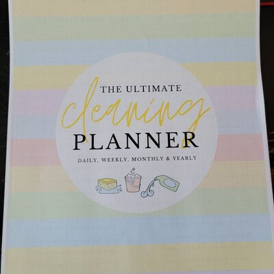 Weekly Cleaning Checklist, Printable Letter & A4, Printable A5, Happy ...