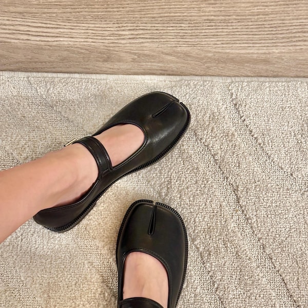 Women Velvet Split Toe Tabi Ballet Flats | Vintage Green Brown Tabis ...