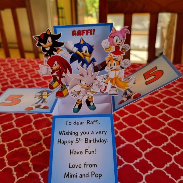 Sonic the Hedgehog Card-in-a-box - Etsy