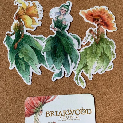 Set of 3 Flower Fae Art Prints Fairy Art Illustration - Etsy