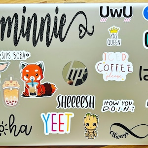Laptop Stickers Laptop Decal Computer Decal Name Laptop | Etsy
