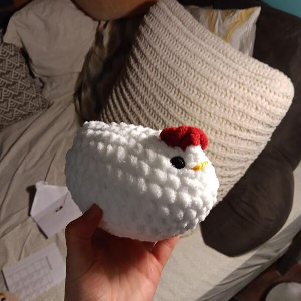 Giant Chubby Chicken Crochet PDF Pattern No Sew Beginner Friendly ...