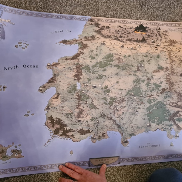 Wheel of Time US Standard Size Stunningly Detailed Map From Robert ...