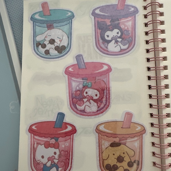Character Boba Stickers || Laptop Sticker, Digital Art, Stickers, Water ...