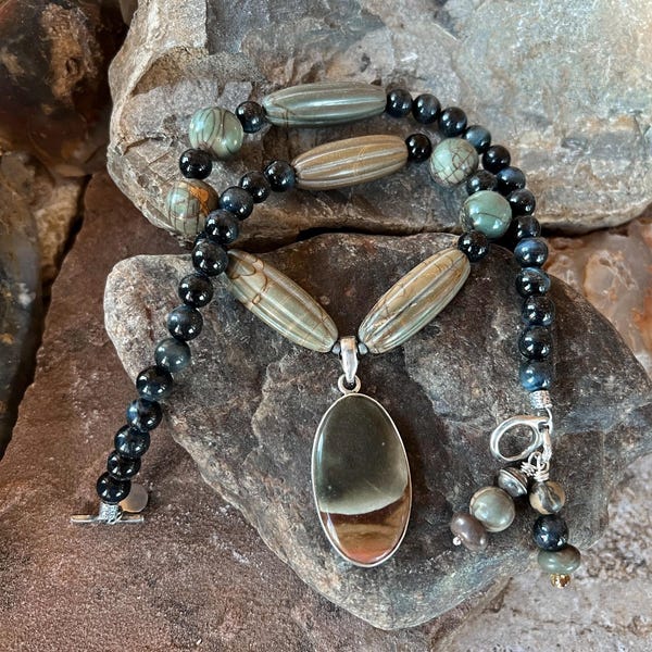 Owyhee Picture Jasper Ring in Sterling Silver-polychrome Jasper Ring ...