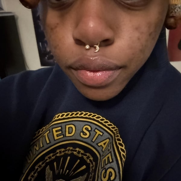 16G Sun & Star Septum Ring/daith Jewelry/cartilage Earring/helix Hoop ...