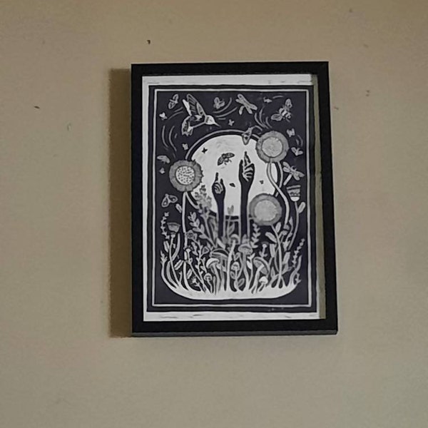 Lino Print, Red, Village, Town, Fine Art, Illustration, Ink, Lino ...