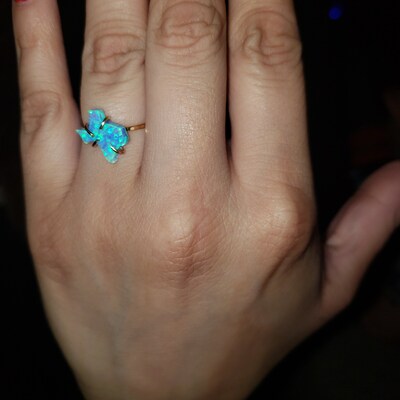 Opal Texas Ring, Texas State Ring, Texas Opal Jewelry, Texas Shape Opal ...