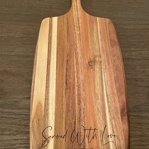 Personalized Paddle Serving Board, Paddle Cutting Board, Engraved ...