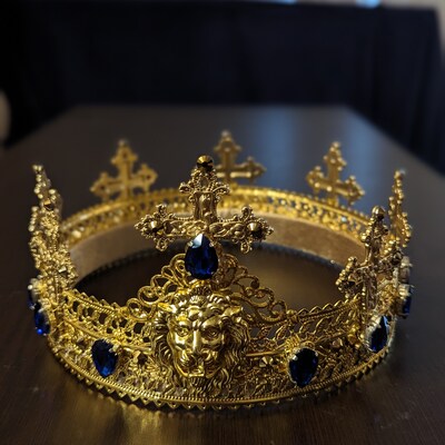 SNAKE Big King Crown, Male Crown, Men's Crown, Crowns and Tiaras, Gold ...