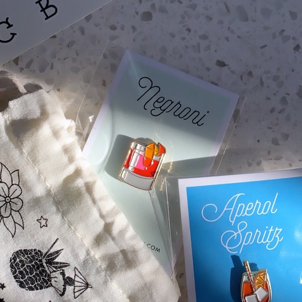 Aperol Spritz Cocktail - Enamel Pin - Cocktail Gift - Etsy