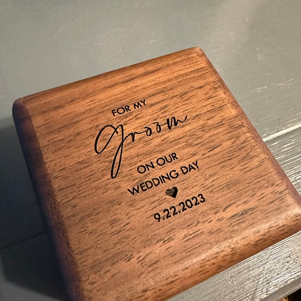 Engraved Premium Cufflinks Box Only - ( Cufflinks NOT Included ...