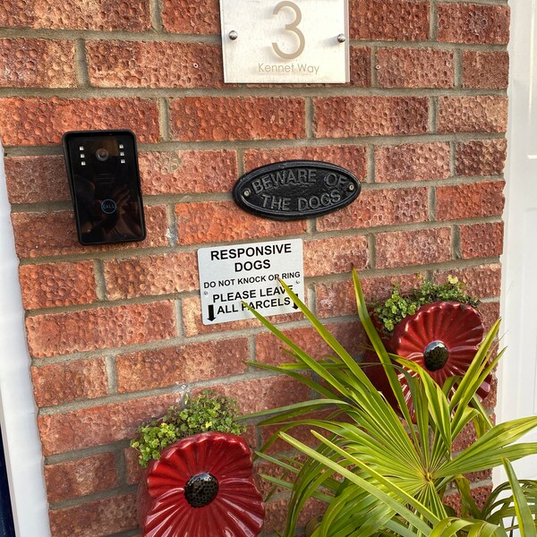 1047 Do Not Enter Please USE FRONT DOOR Metal Aluminium Plaque Sign ...