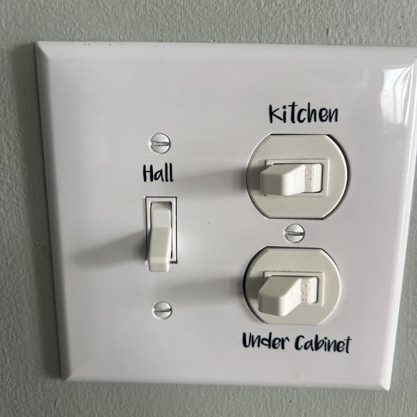 Custom Light Switch Labels // Light Switch Stickers // Light Plate ...