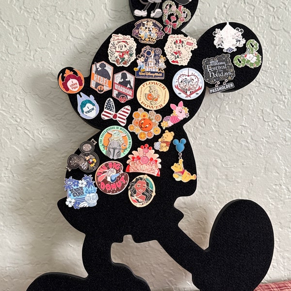 Mickey Mouse Pin Display Board. Showcase and Hold Your Pin Lot of 50 ...