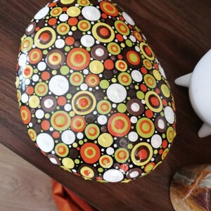 Hand Painted Polka Dot Stone Unique Painted Stones | Etsy