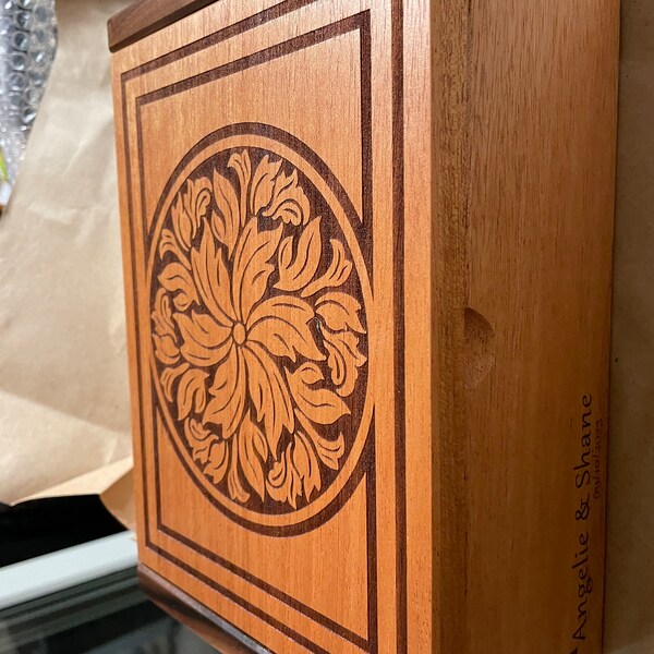 Wood Box / Wooden Box With Lift off Lid / Legs/ Feet / Hand Crafted ...