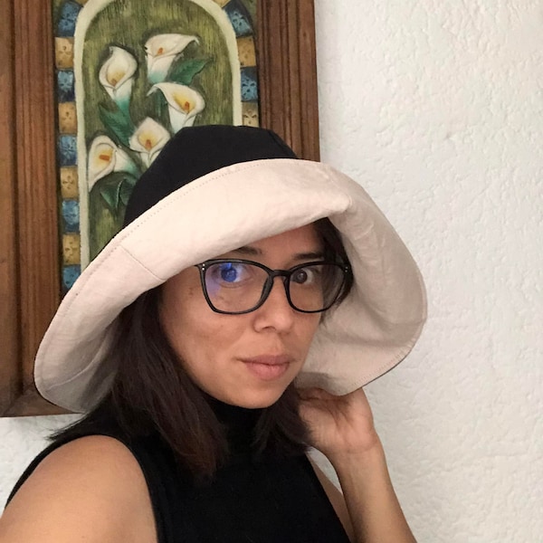 Tulip Hat Pattern - Designer Rain Hat - Easy Sewing - Reversible Wide ...