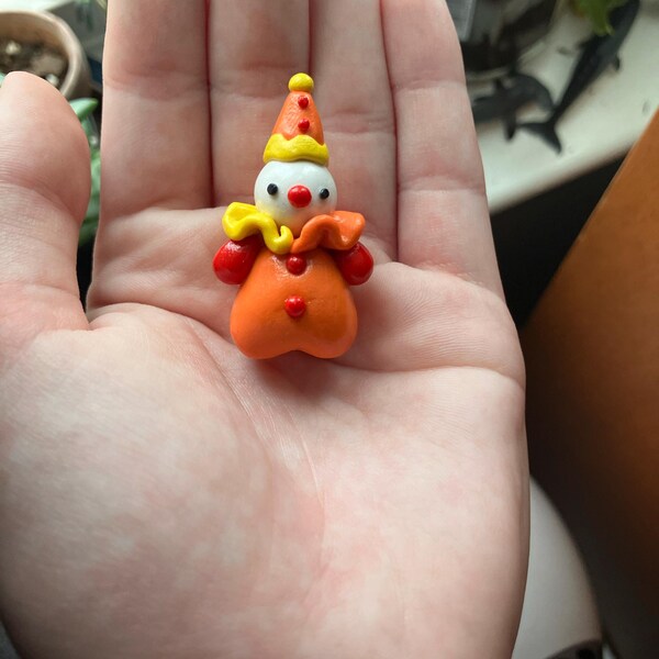Mini Clown Handmade Figurine - Etsy