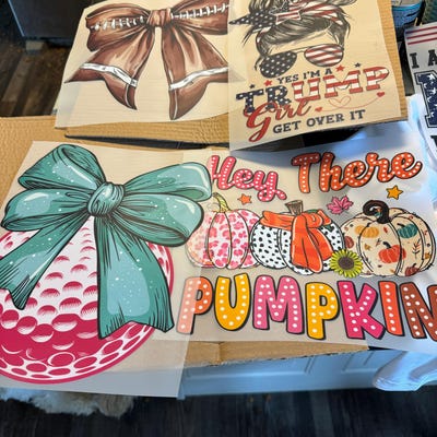 Pumpkin Season Bow DTF Transfer, Retro Fall Vibes Ready to Press, Retro ...