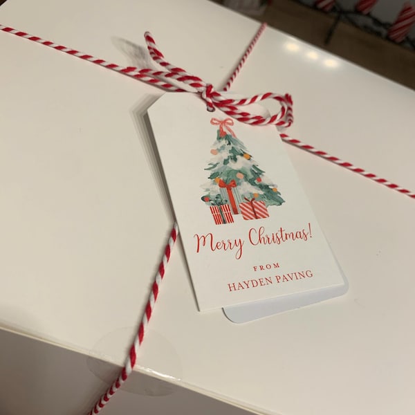 Personalized Christmas Gift Tags Christmas Crest Custom Christmas Gift ...