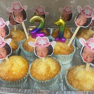 Female Powerlifting Face Cupcake Toppers,muscle Women Party Themed,gym ...