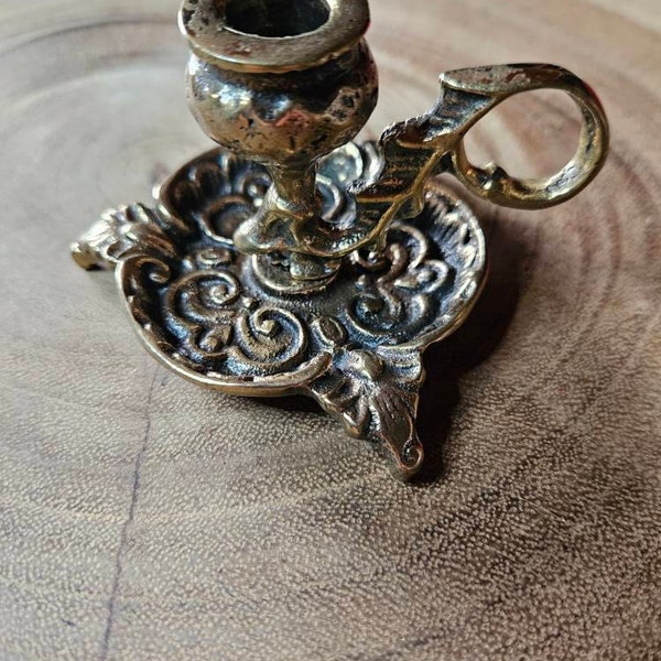 Vintage Brass Brutalist Candle Holder, Antique Candlestick, Unique ...