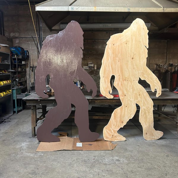 7ft 8ft 10ft Life Size Bigfoot Pattern Scroll Saw, Sasquatch Silhouette ...