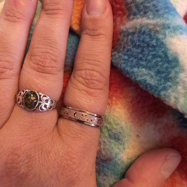 Celtic Inspired Fidget Ring| 3 Pointer Ring | Fidget Ring | Unisex Ring | Mens Ring | Spinner ...