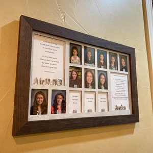 School Years Picture Frame Personalized Holds Thirteen 2.5 X 3.5 School ...