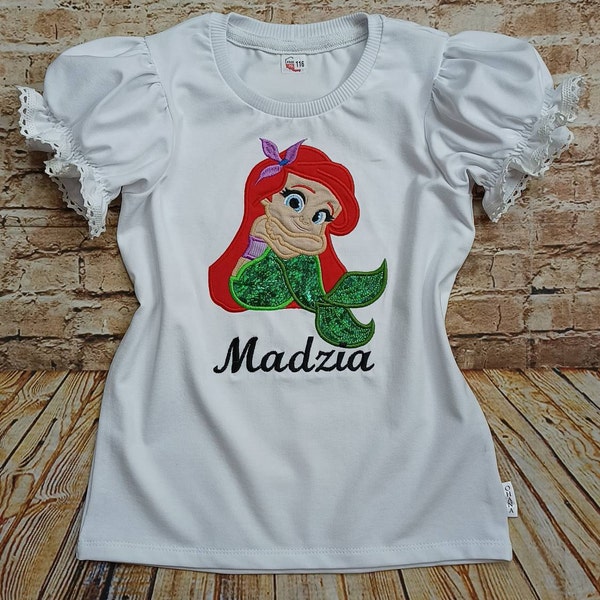 Little Mermaid Digital Machine Embroidery Applique Design, Mermaid ...