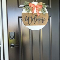 Merry Christmas Door Round-18 Door Hanger-christmas Door Hanger ...