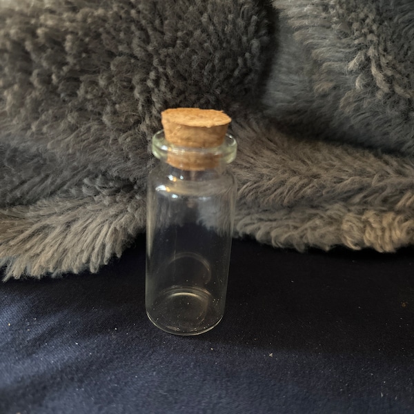 Glass Bottles With Corks, 5, 10, 15, or 20 Ml Clear Empty Jars With Cork Stopper Lids, Vials for ...