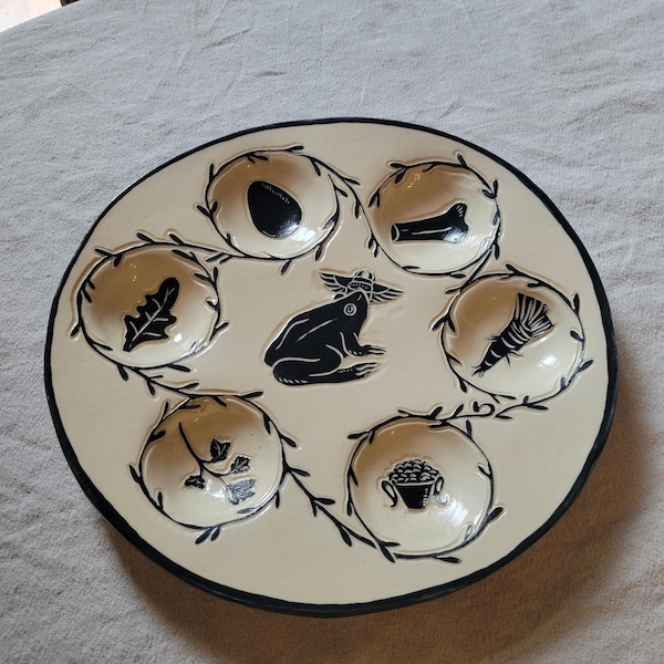 Crow and Thistle Altar - Wall Hanging Piece - Personal Shrine - Ceramic ...