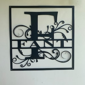 Metal Last Name Family Sign, Personalized Metal Name Sign, Metal Signs ...