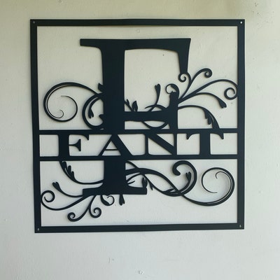 Metal Last Name Family Sign, Personalized Metal Name Sign, Metal Signs ...