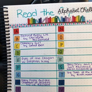 Alphabet Reading Challenge Planner Stickers ABC Reading Planner ...