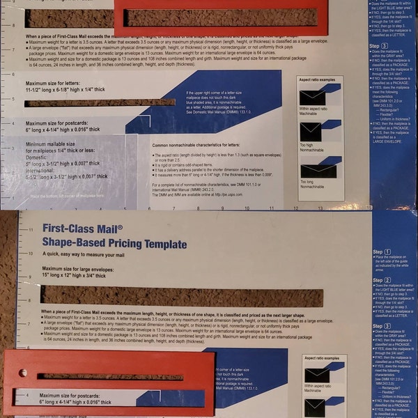 USPS Letter and Small Package Thickness Guage and Measurement Tool ...