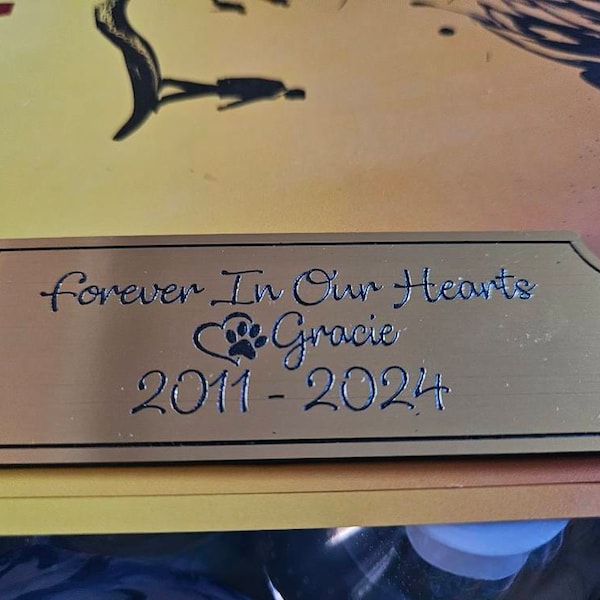 Personalized Gold Name Plate Custom Memorial Plaque Engraved Name ...